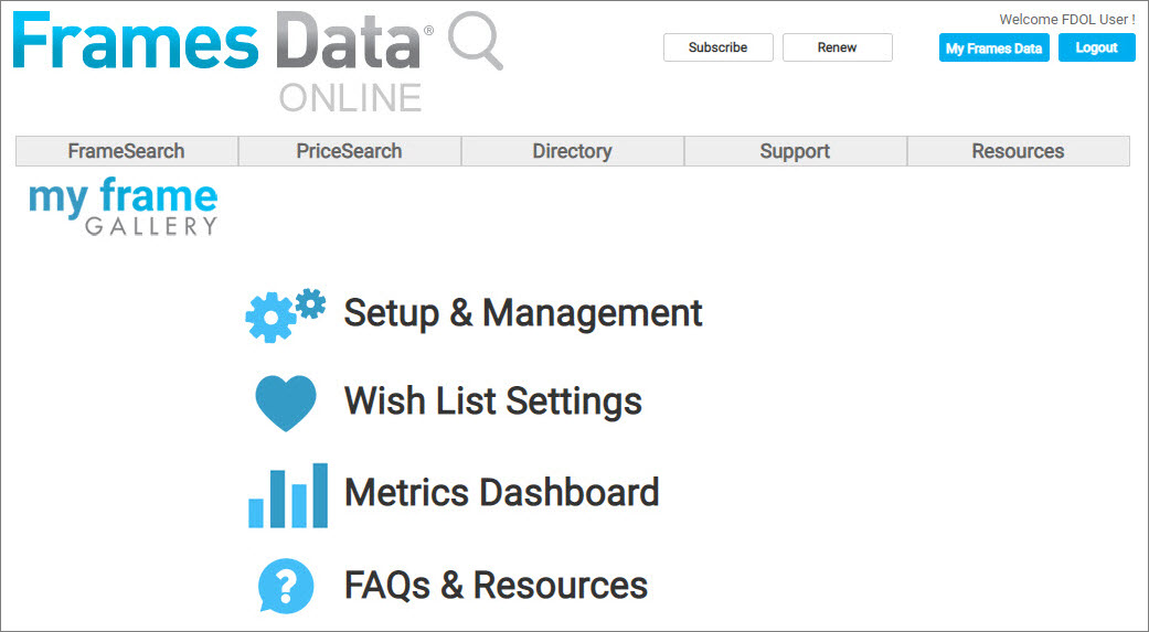 Take a Tour of Frames Data Online