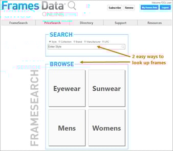 Take a Tour of Frames Data Online